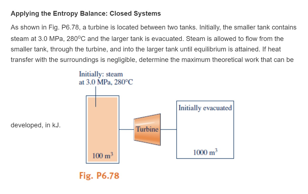 Solved Applying the Entropy Balance: Closed Systems As shown | Chegg.com