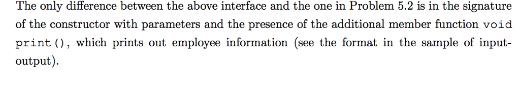 Solved Exercise P5.2. Implement a class Pemployee that is | Chegg.com