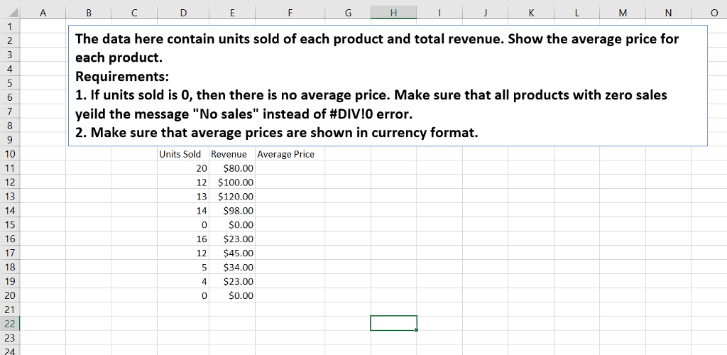 Solved The data here contain units sold of each product and | Chegg.com