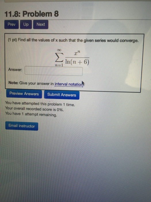 Solved Find all the values of x such that the given series | Chegg.com