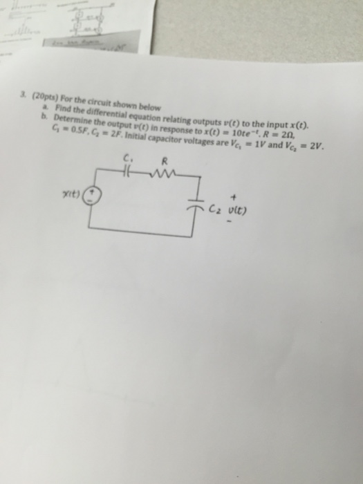Solved For the circuit shown below Find the differential | Chegg.com