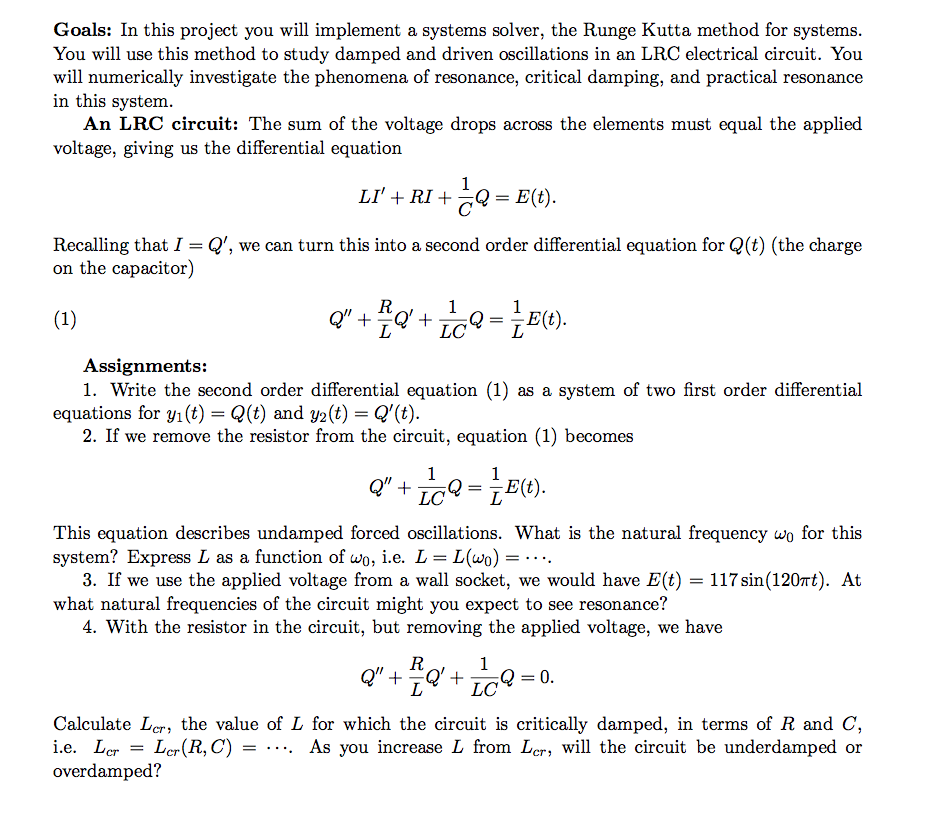 In this project you will implement a systems solver, | Chegg.com