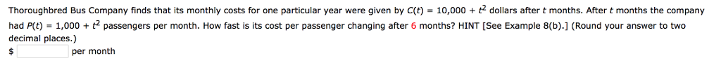 Solved Thoroughbred Bus Company finds that its monthly costs | Chegg.com