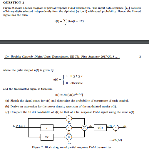 QUESTION 2 Figure 2 shows a block diagram of partial | Chegg.com