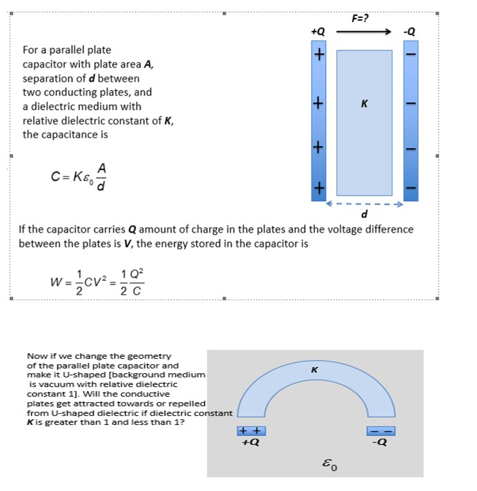 For a parallel plate capacitor with plate area A, | Chegg.com