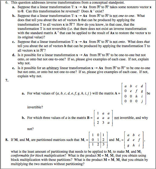 Solved This question addresses inverse transformations from | Chegg.com