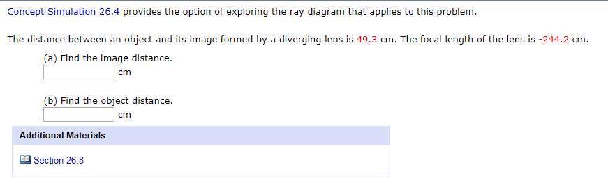 Solved The distance between an object and its image formed | Chegg.com