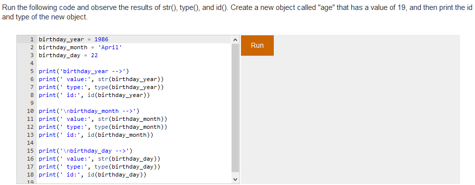 Solved Run the following code and observe the results of | Chegg.com
