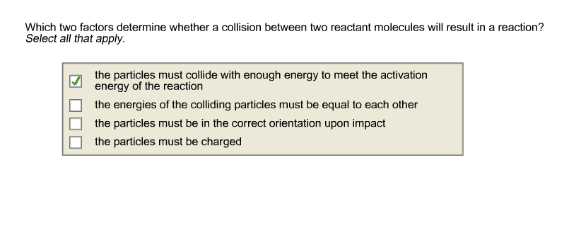 Solved Which two factors determine whether a collision | Chegg.com