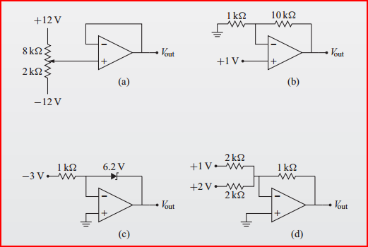 Solved Determine The Output Voltage For Each Circuit