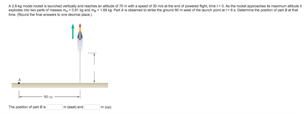 Solved A 2.6-kg model rocket is launched vertically and | Chegg.com
