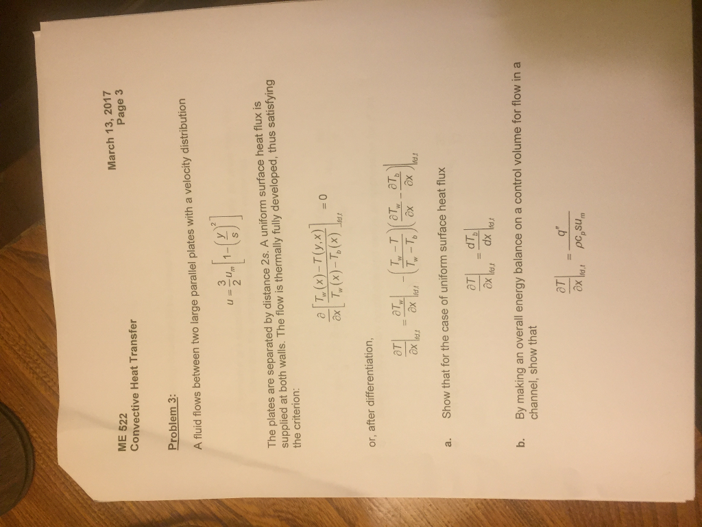 Solved March 13, 2017 ME 522 Page 4 Convective Heat Transfer | Chegg.com