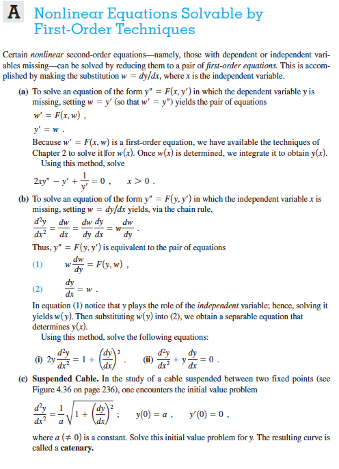 Solved A Nonlinear Equations Solvable by First-Order | Chegg.com