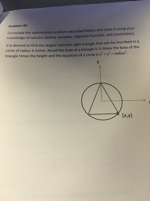 Solved Formulate the optimization problem described below | Chegg.com