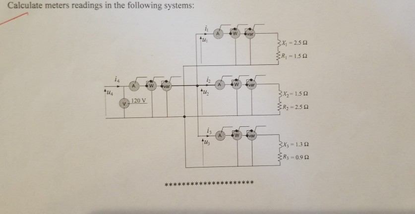 Solved Calculate meters readings in the following systems: | Chegg.com