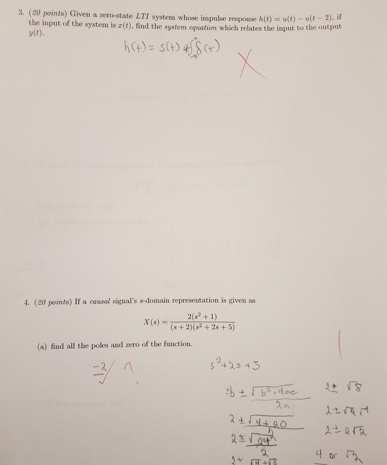 Solved Given a zero-state LTI system whose impulse response | Chegg.com