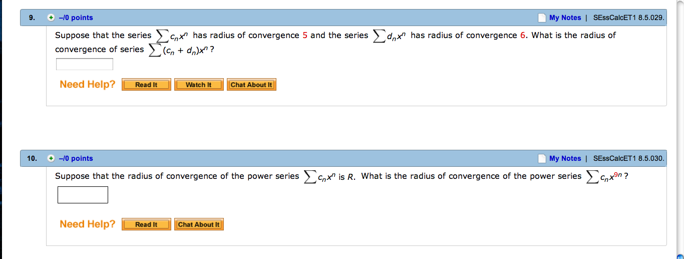 Solved Suppose that the series cnXn has radius of | Chegg.com Solved Suppose that the series cnXn has radius of | Chegg.com