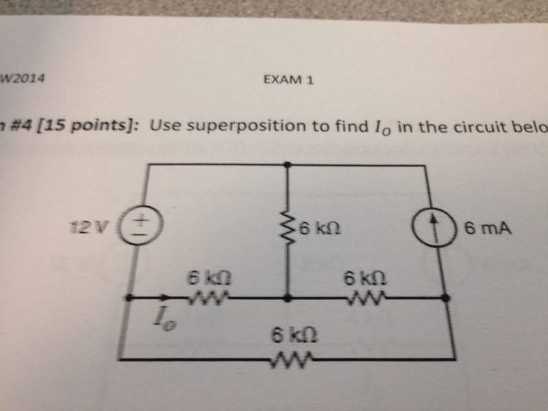 Solved Use superposition to find Io in the circuit below | Chegg.com