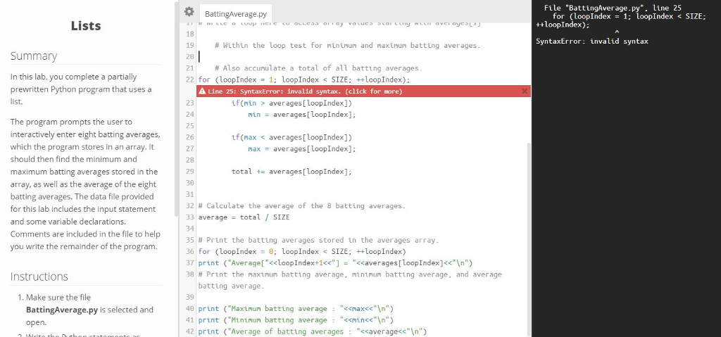 Solved I might have a problem with the syntax on this | Chegg.com