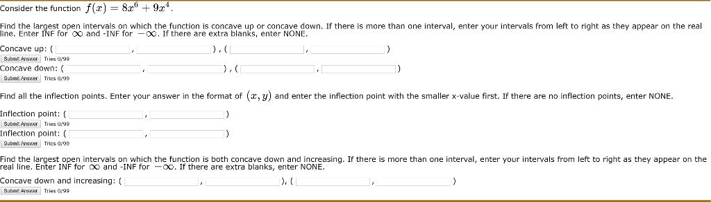 Solved Consider the function f(x)=8x^6+9x^4. | Chegg.com