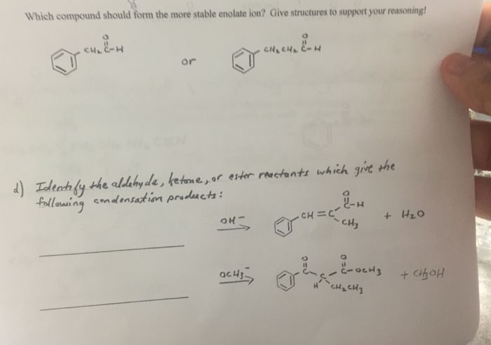 Solved Which compound should form the more stable enolate | Chegg.com