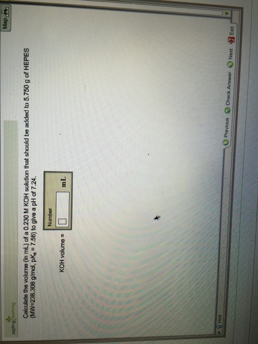 Solved Calculate the volume (In mL) of a 0.230 M KOH | Chegg.com