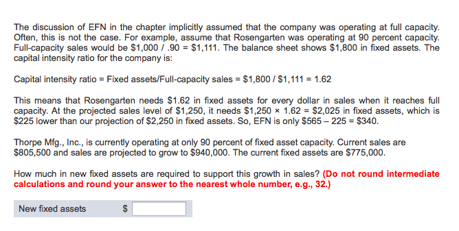 Solved The discussion of EFN in the chapter implicitly | Chegg.com