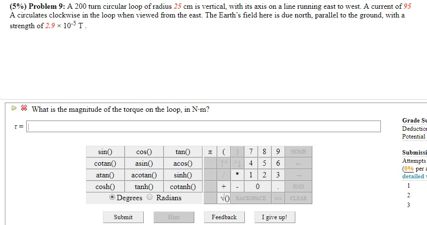 Solved (590) Problem 9: A 200 turn circular loop of radius | Chegg.com