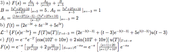 Solved 3. Laplace transform and its inverse a) Find partial | Chegg.com