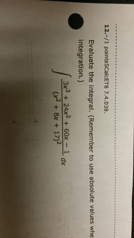 Solved Evaluate the integral. (Remember to use absolute | Chegg.com