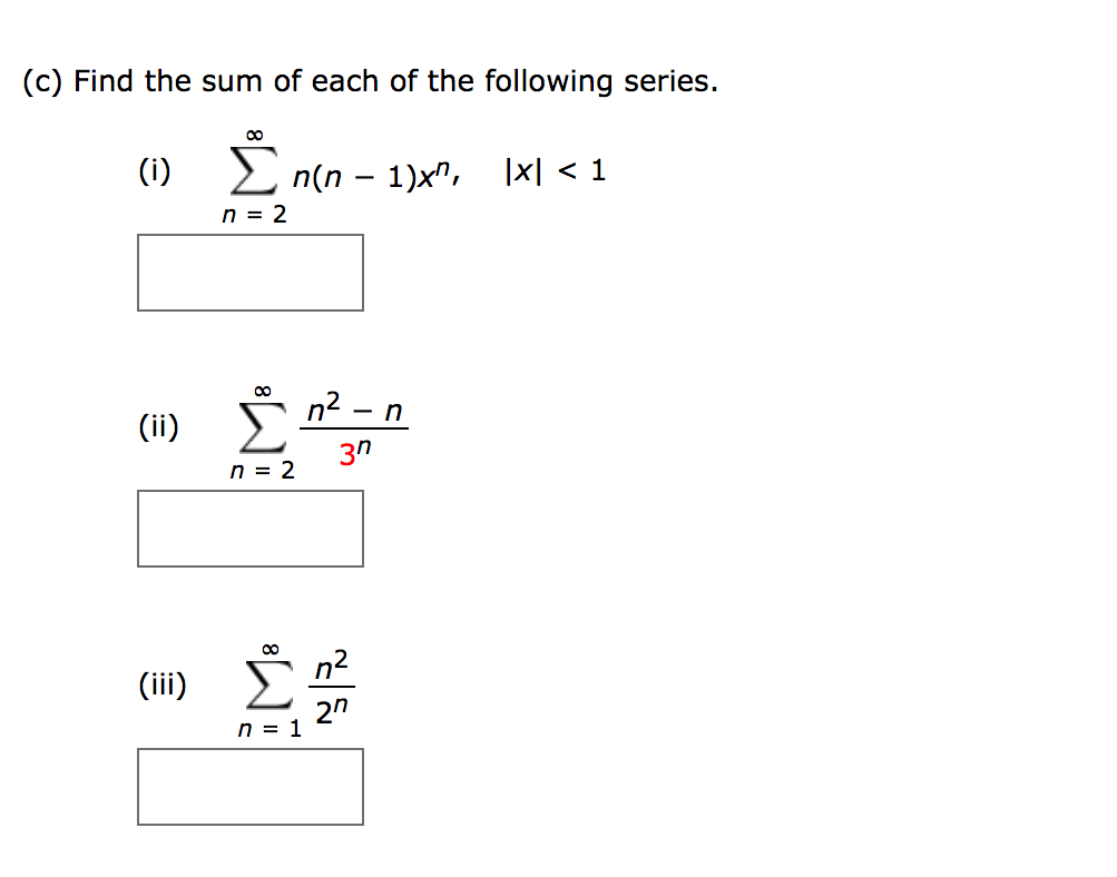 Solved (a) Starting with the geometric series x", find the | Chegg.com