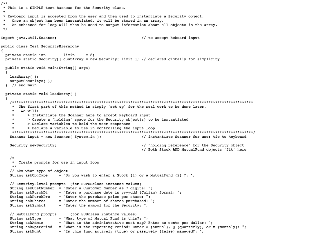 Solved Security (Abstract) Interface: CostBasis Attributes A | Chegg.com