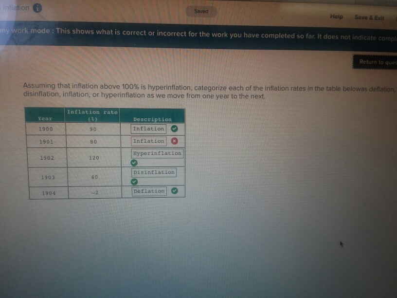 Solved Help Save & Exit my work mode: This shows what is | Chegg.com