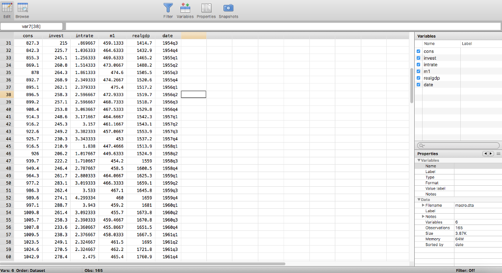 2 The Data Set Macro Dta Contains Time Series Data