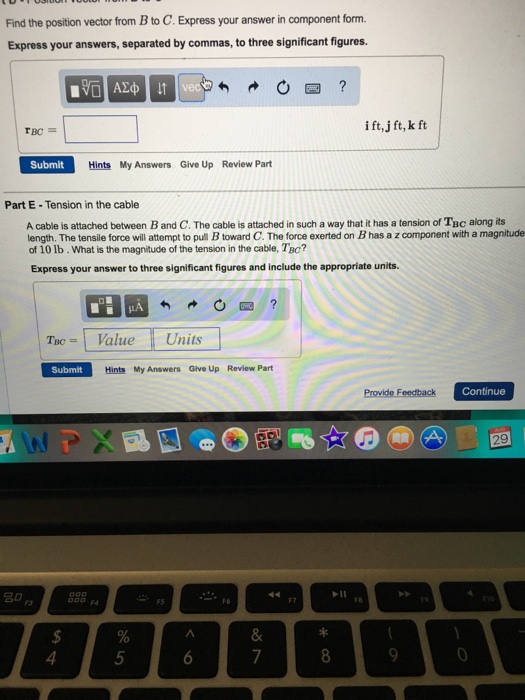 Solved Position Vectors Part A Position vector from A to B | Chegg.com