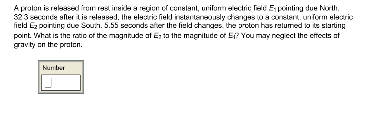 Solved A proton is released from rest inside a region of | Chegg.com