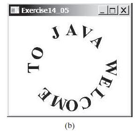 Solved (Color and font) Write a program that displays five | Chegg.com