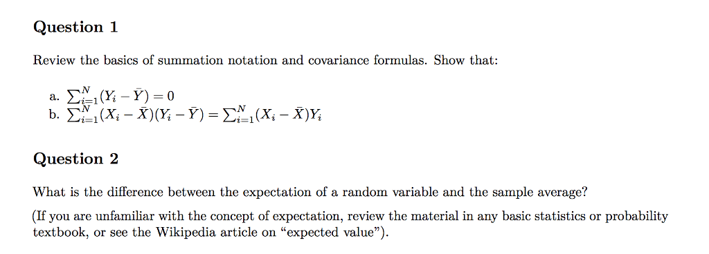 Solved Review the basics of summation notation and | Chegg.com