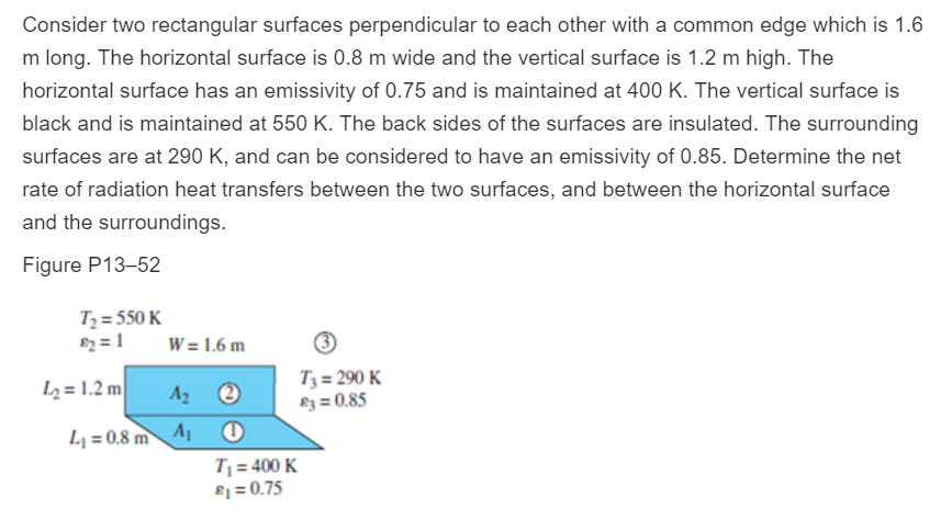 Solved Consider two rectangular surfaces perpendicular to | Chegg.com