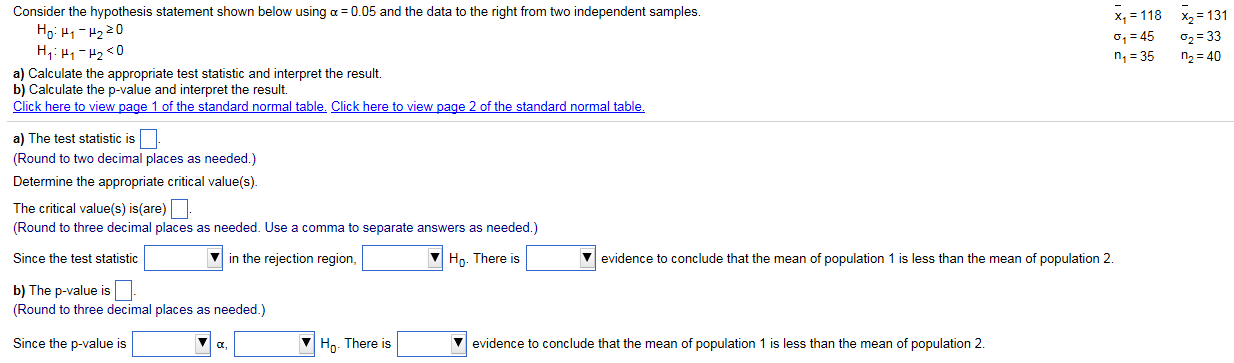 Solved Consider The Hypothesis Statement Shown Below Using A