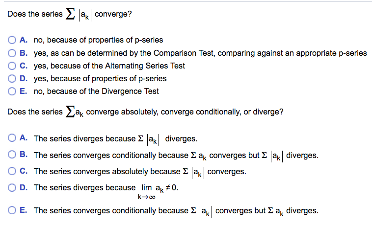 Solved Determine whether the following series converges | Chegg.com