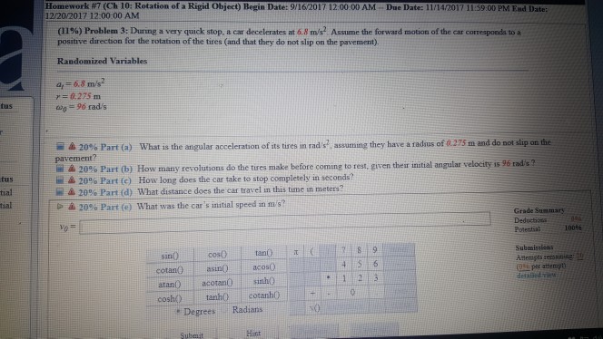 Solved Homework #7 (Ch 10: Rotation of a Rigid Object) Begin | Chegg.com