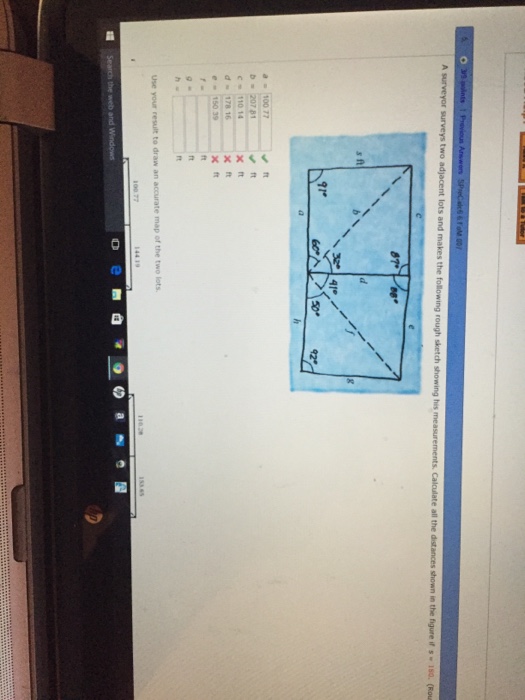 A surveyor surveys two adjacent lots and makes the | Chegg.com