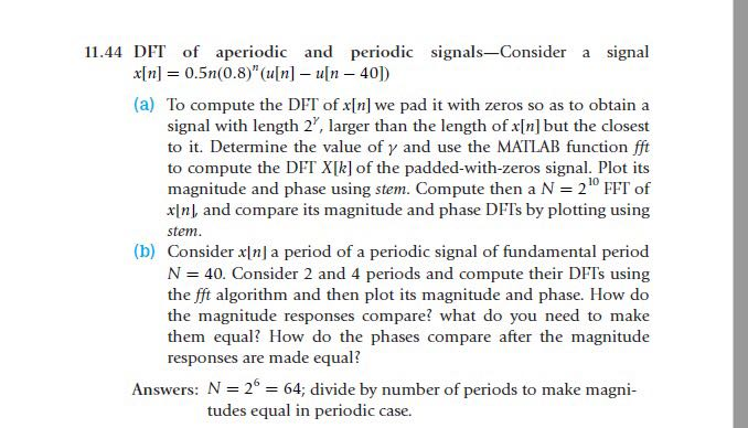 Solved DFT of aperiodic and periodic signals-Consider a | Chegg.com