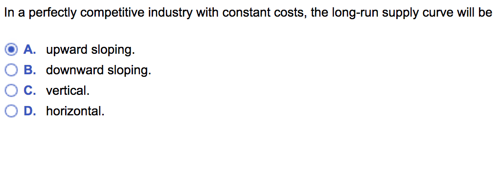 Solved In a perfectly competitive industry with constant | Chegg.com