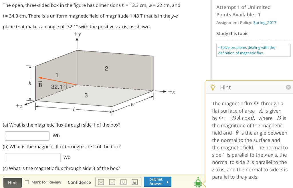Solved The open, three-sided box in the figure has | Chegg.com