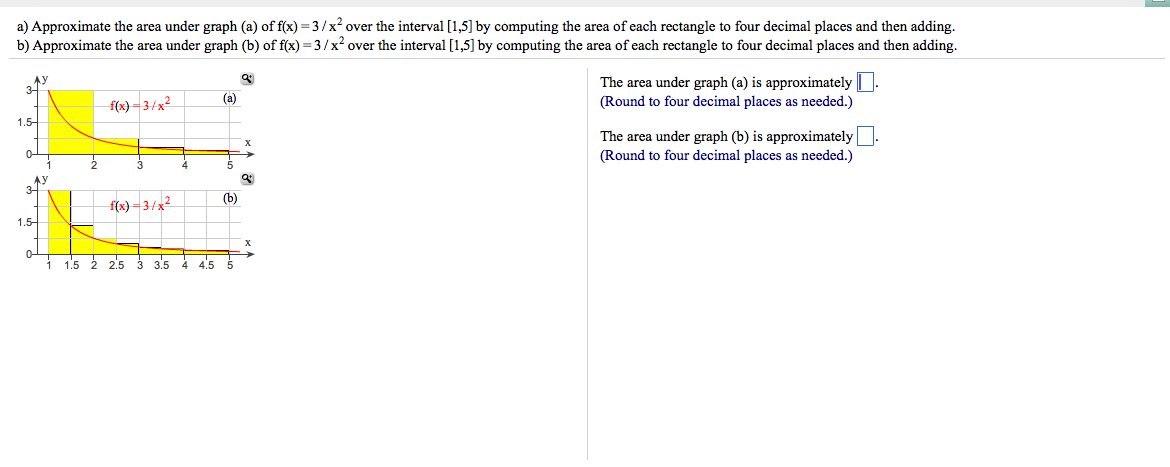 Solved Approximate the area under graph (a) of f(x) = 3 / x2 | Chegg.com