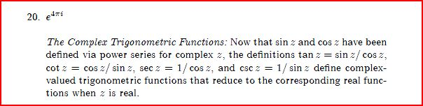 Solved e^4 pi i The Complex Trigonometric Functions: Now | Chegg.com