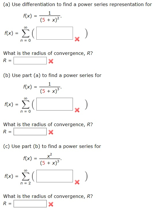 Solved Use differentiation to find a power series | Chegg.com