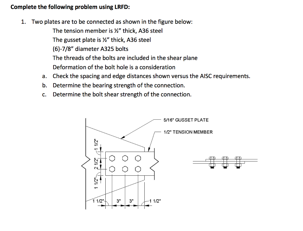 Complete the following problem using LRFD: 1. Two | Chegg.com